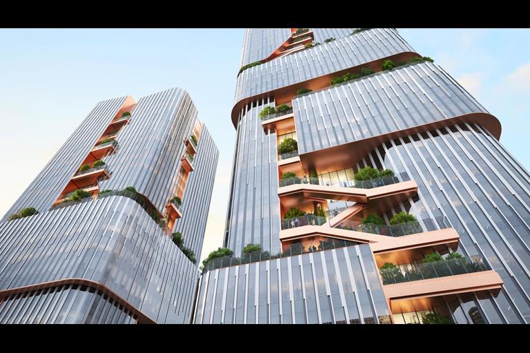 Ole Scheeren unveils designs for twin-tower Shenzhen office scheme ...